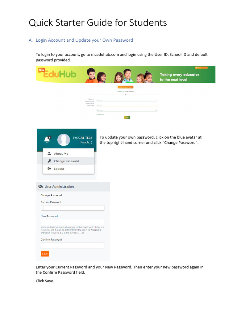 Quick Starter Guide For Students PDF | PDF