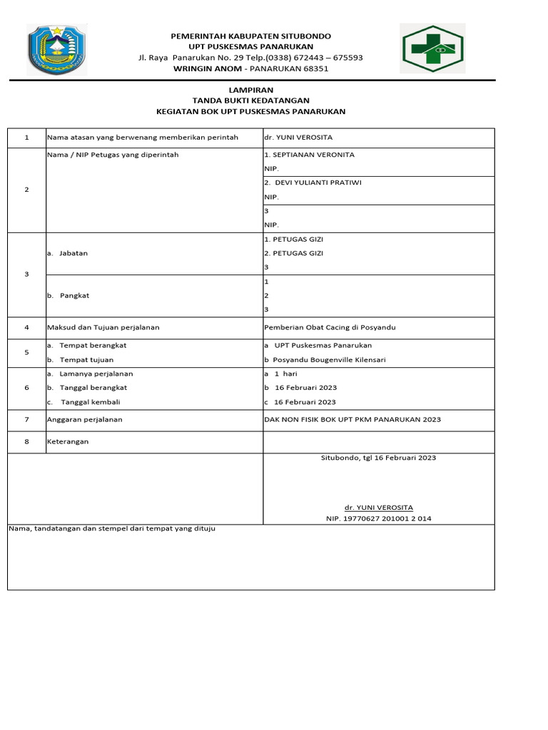 Kegiatan Pemberian Obat Cacing | PDF