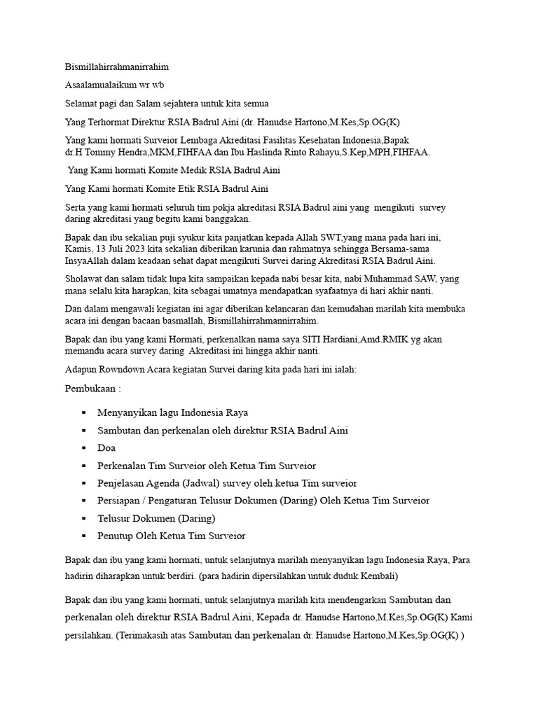 MC Daring Survei | PDF | Kesehatan Holistik | Sains & Matematika