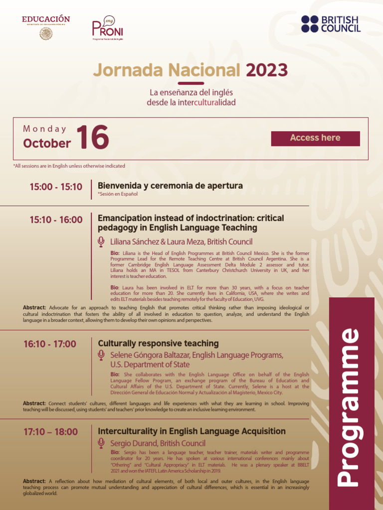 Programa Jornada Nacional 2023 | PDF