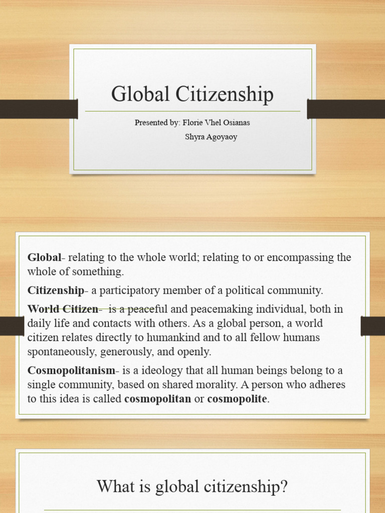 Global Citizenship Presentation | PDF