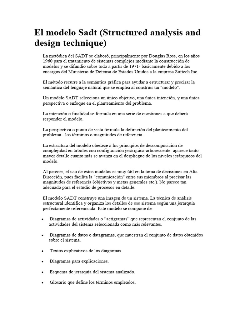 El Modelo Sadt | PDF