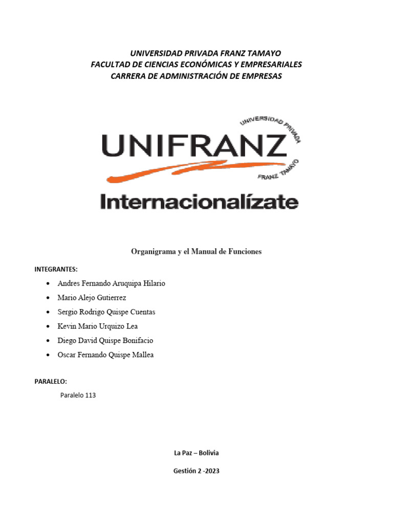 Organigrama y Manual de Funciones | PDF | Microsoft | Business