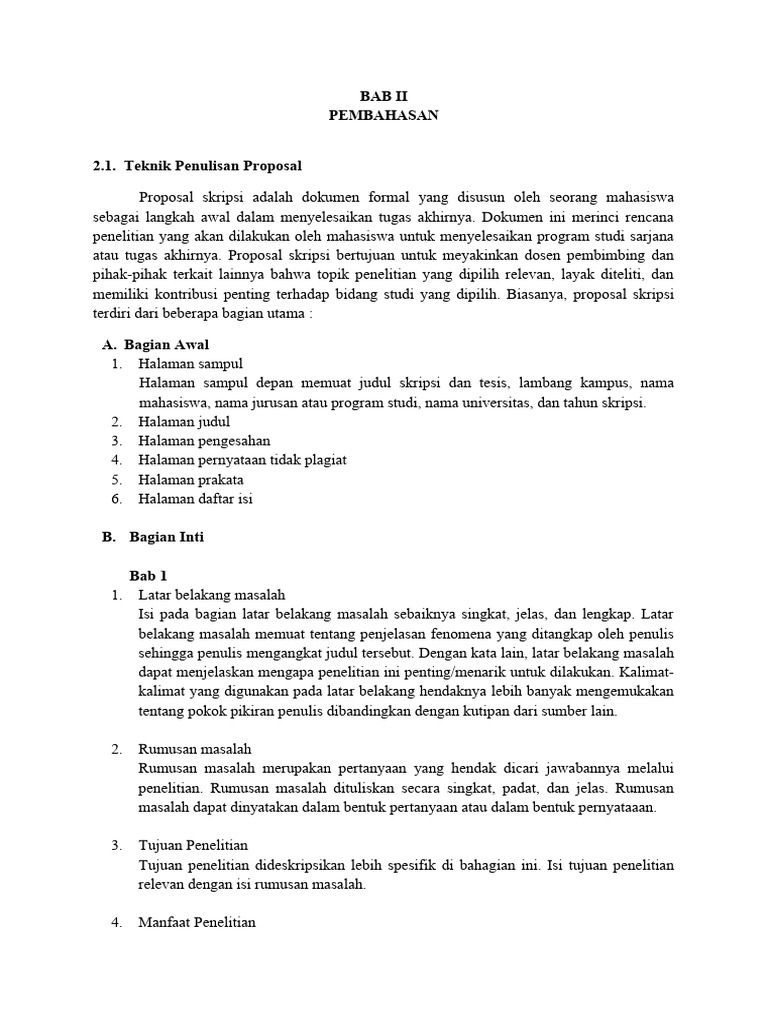Panduan Menulis Proposal Skripsi | PDF