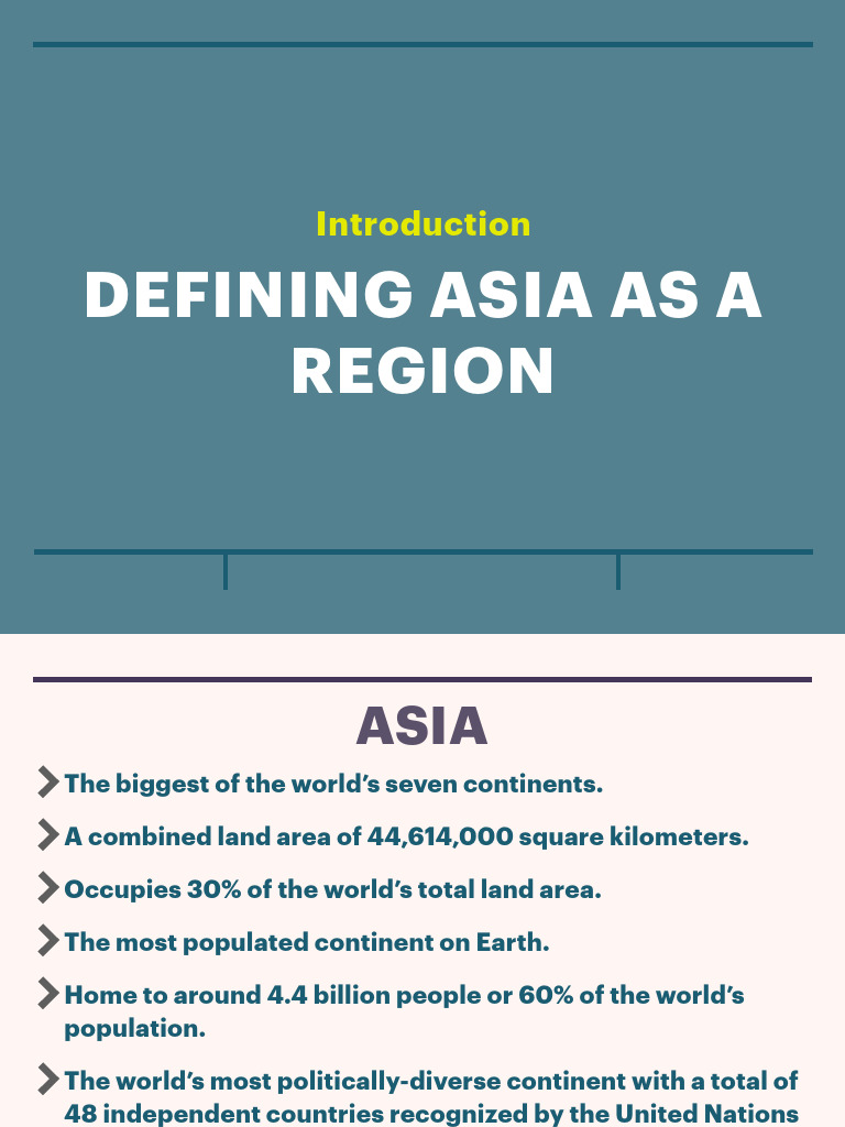 Q.A Defining Asia As A Region | PDF