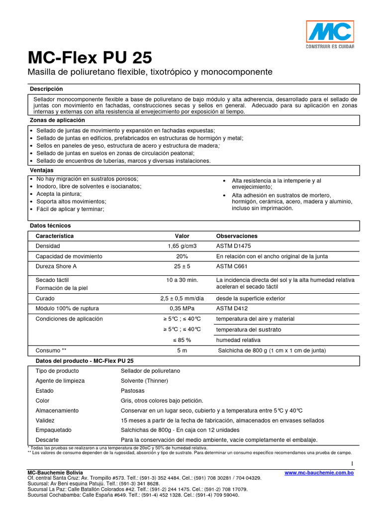 Mc-Flex Pu 25 | PDF