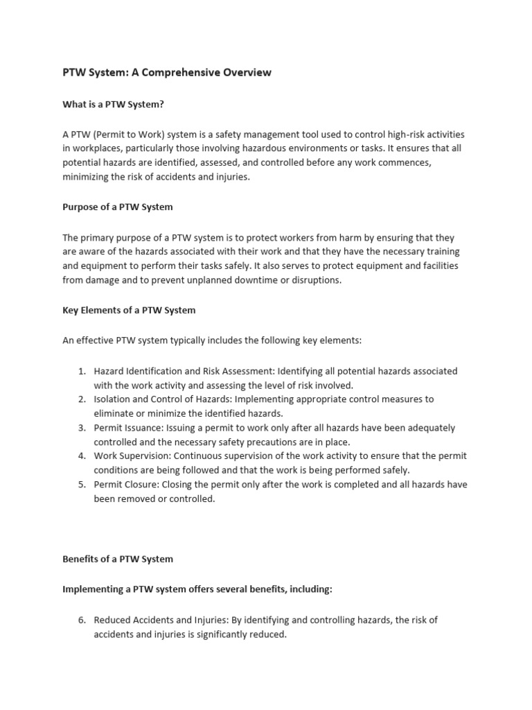 PTW System | PDF | Business