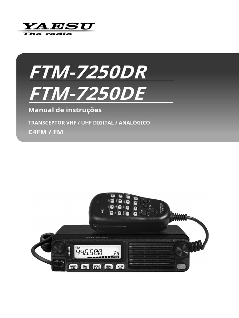 FTM-7250DR MANUAL DE OPERACAO | PDF | Fonte de energia | Armazenamento ...