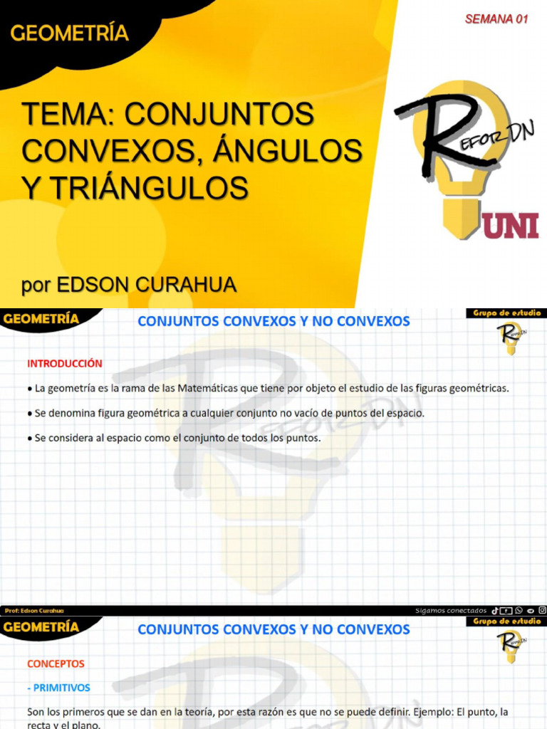 Avance 01 Conj Conv, Segmentos, Angulos Triangulos Im | PDF