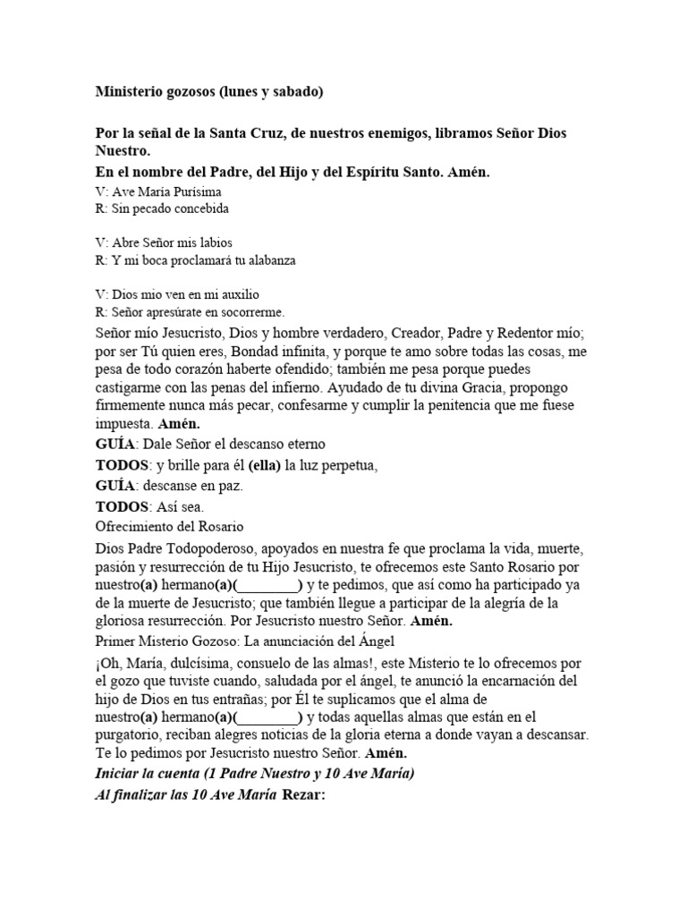 Rosario de Difunto | PDF | Purgatorio | María, madre de Jesús