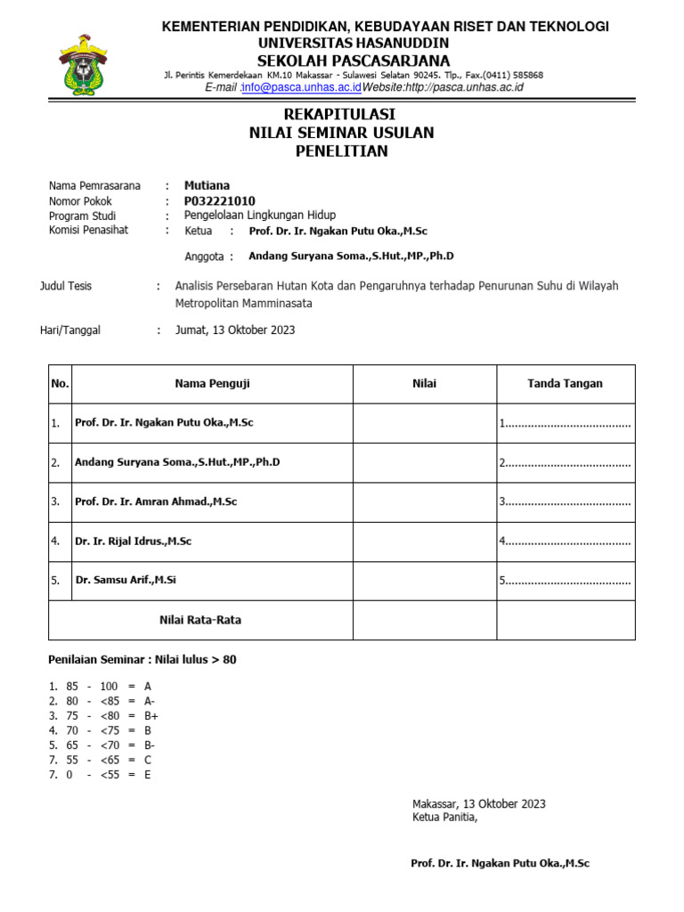 Bap Proposal An - Mutiana PLH | PDF
