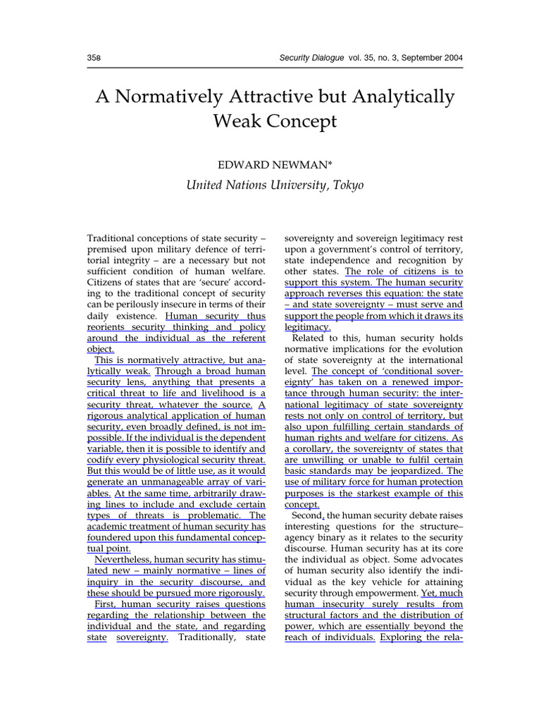 Reevaluating Human Security Concepts | PDF | Human Security | Securities