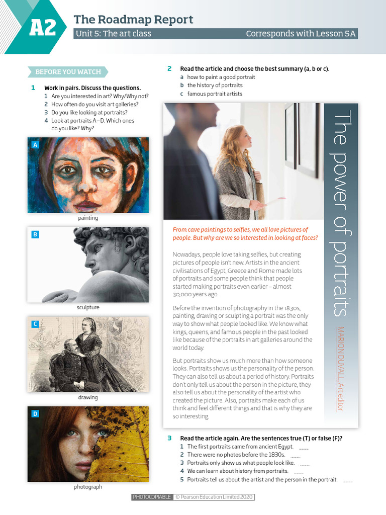 ROADMAP Report A2 Worksheet Unit | PDF