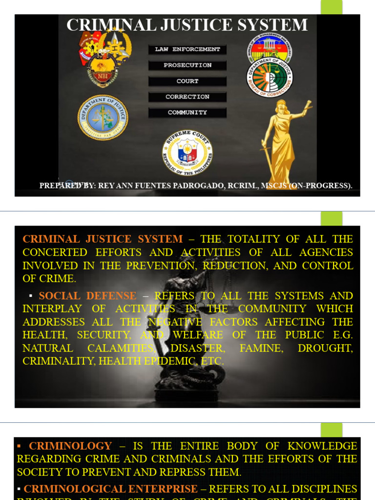 Criminal Justice System Power Point 1 | PDF | Prosecutor | Mediation