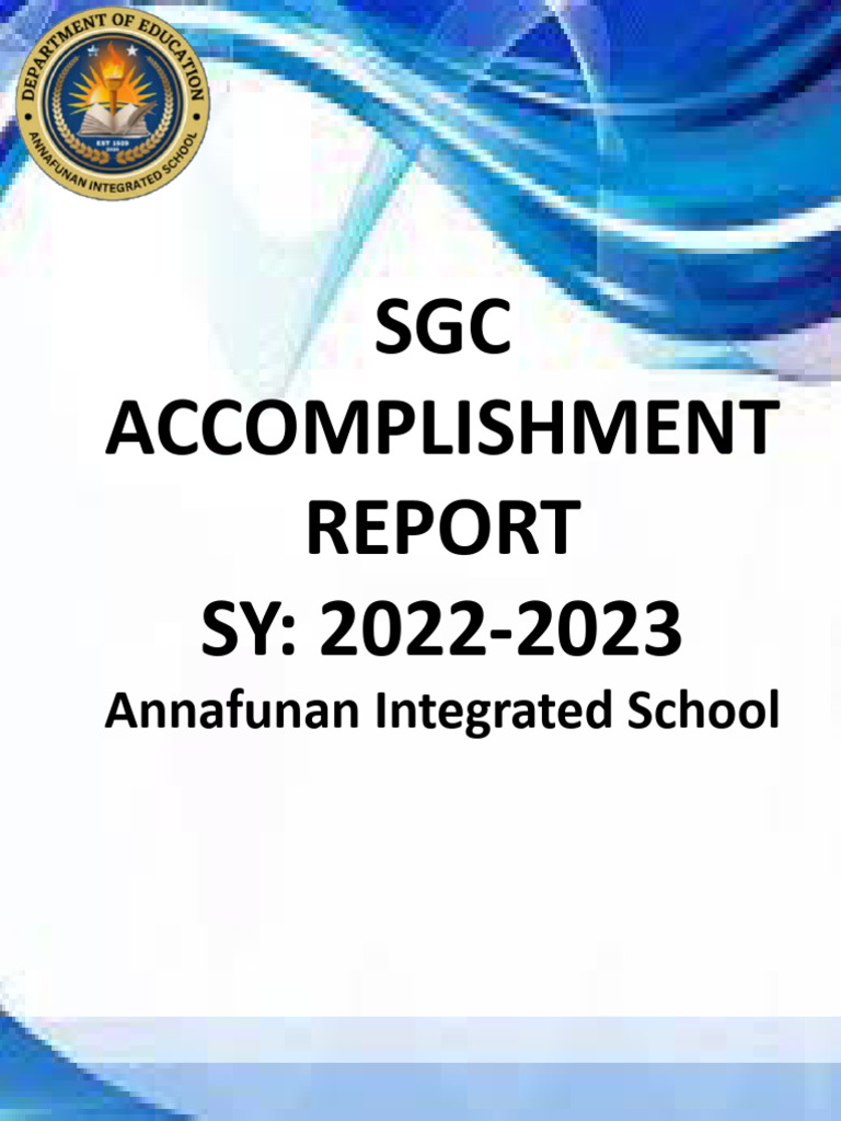 Annafunan Integrated School SGC Report | PDF