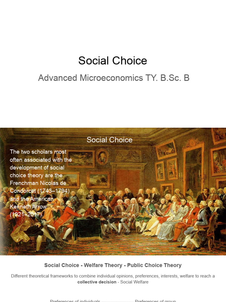 Social Choice-1 | PDF | Welfare Economics | Utility