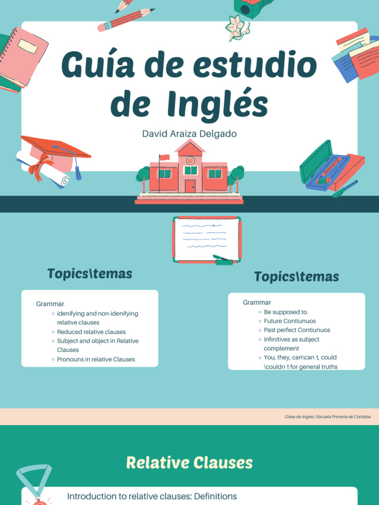 Guía de Estudio Inglés 6 | Download Free PDF | English Grammar | Clause