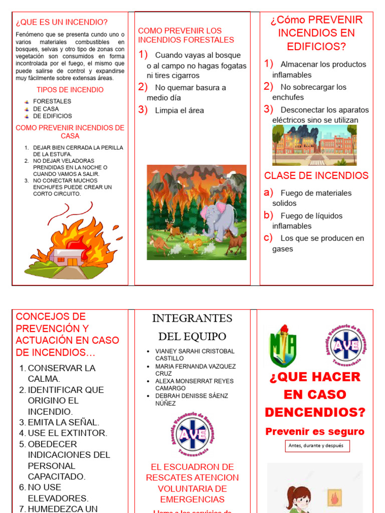 TRIPTICO | Descargar gratis PDF | Fuego fatuo | Incendios