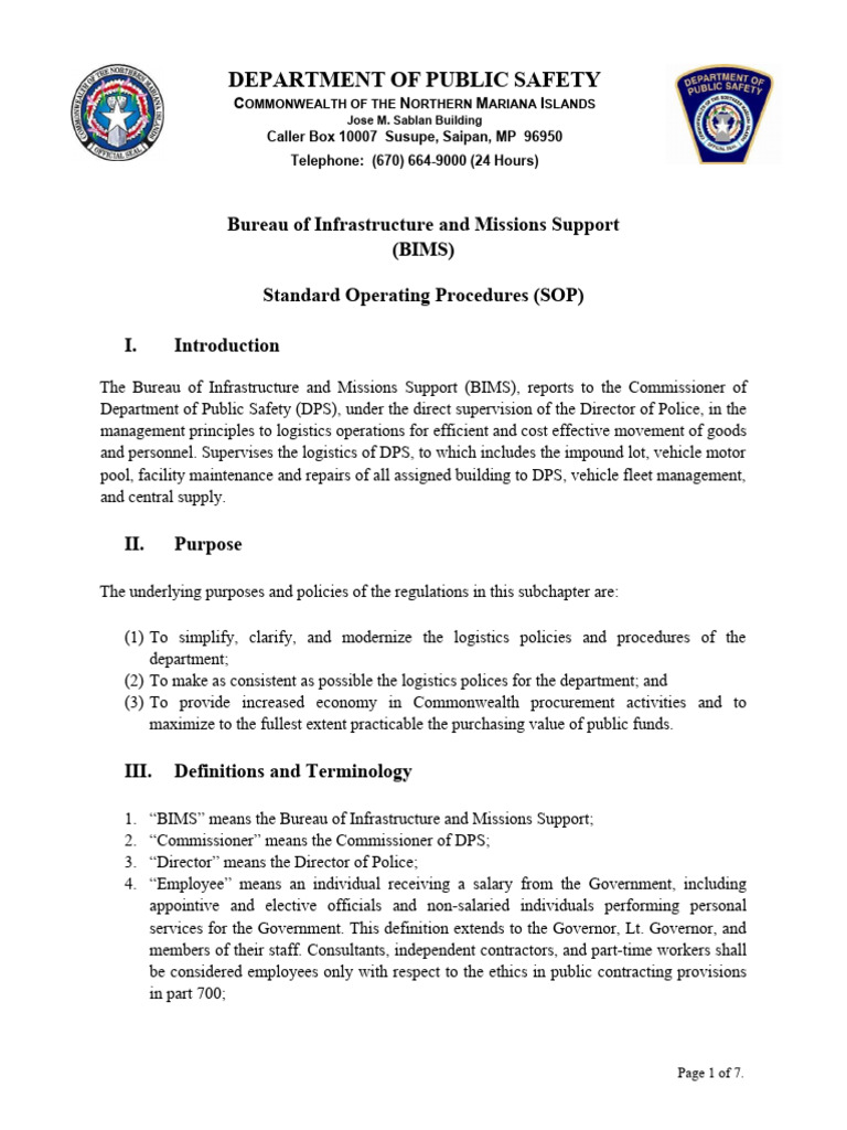 Bims Sop 2023 | Download Free PDF | Procurement | Business