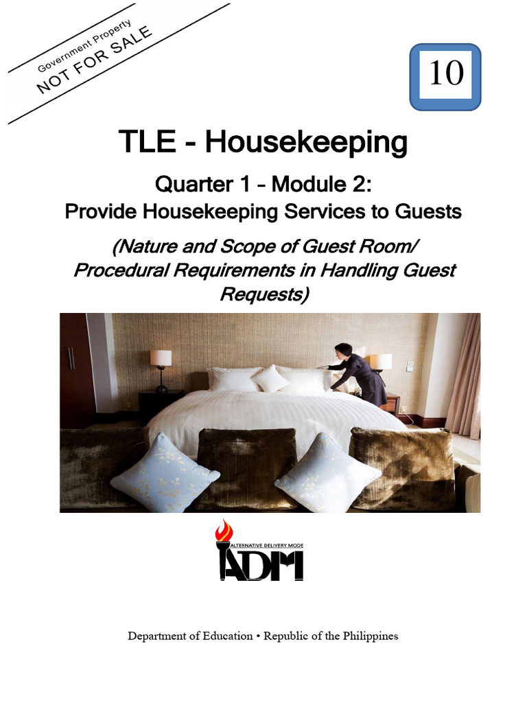 TLE10 - Q1 - M2 - Adora, Q - Tabuk CNHS - Provide Housekeeping Services To Guests | PDF | Career ...