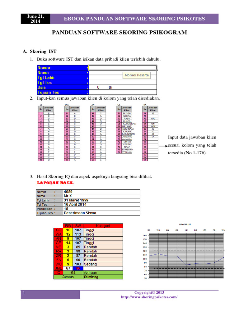 Panduan Software Psikogram Penjurusan Sma | PDF