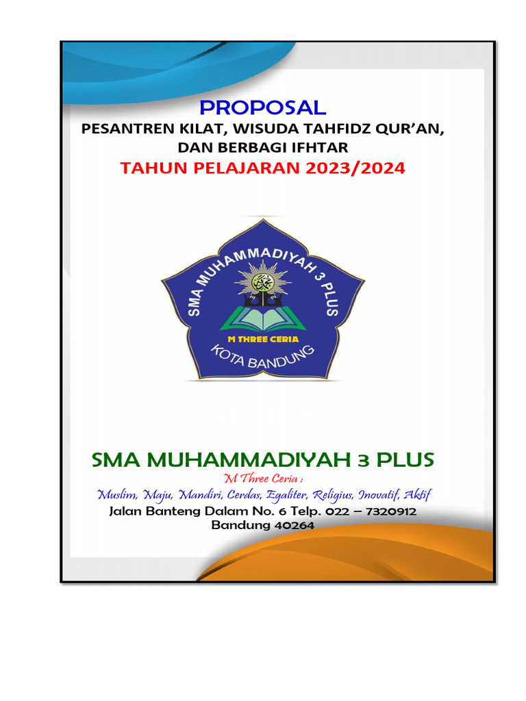 Proposal Sanlat Dan Tahfidz PDF | PDF