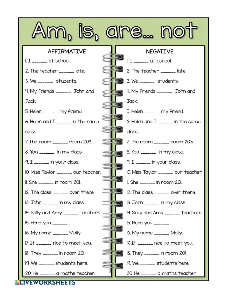 Verb To Be (Aff-Neg) | PDF