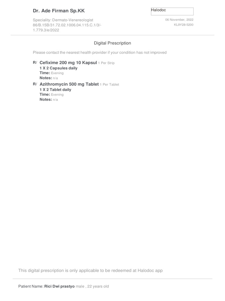 Prescription PDF