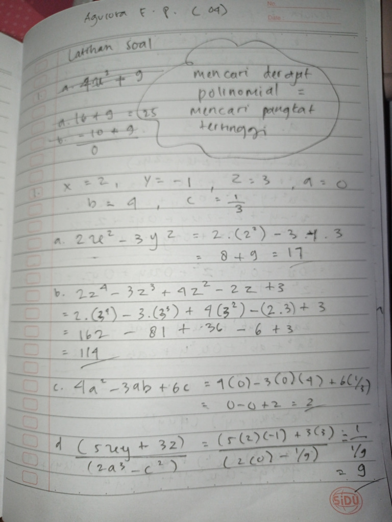 Tugas MTK, Agviota Fransisca Putri (1 Okt) | PDF