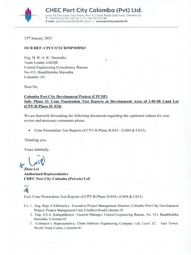 Phase Cone Penetration Test Reports at Development Area of 2-02-08land ...