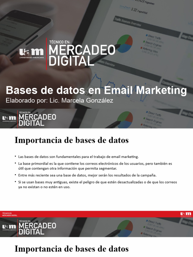 Importancia de Bases de Datos en Email Marketing | PDF | Bases de datos ...