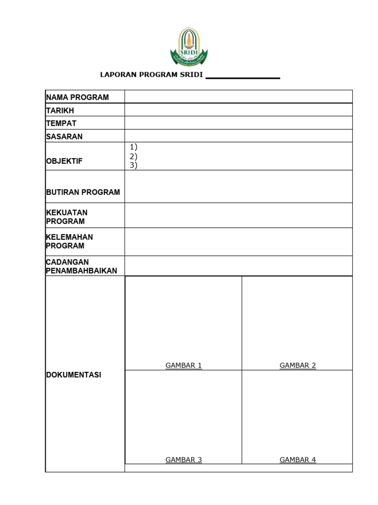 Format Laporan Program | PDF
