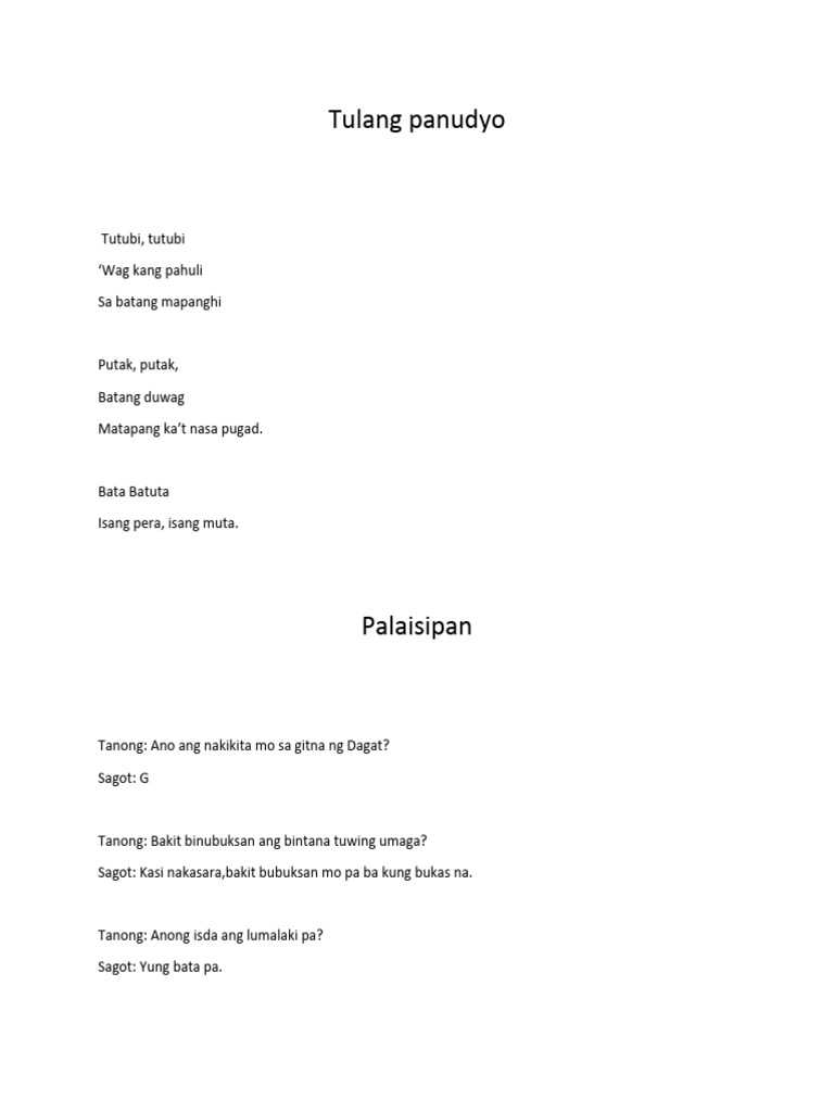 Tulang Panudyo | PDF