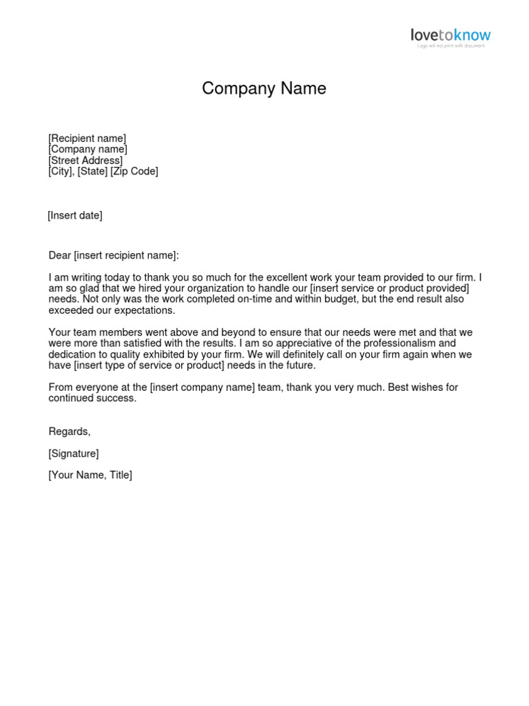 Appreciation Letter for Excellent Work | PDF