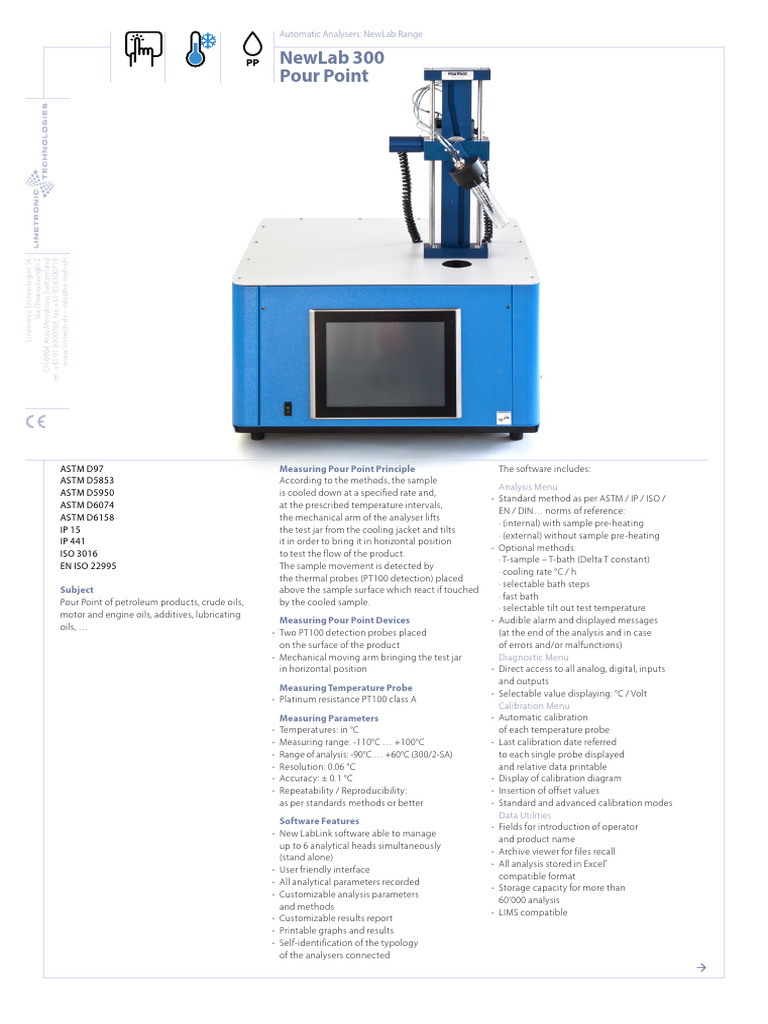 4# Pour Point - NewLab 300 | PDF | Manufactured Goods | Electrical Engineering