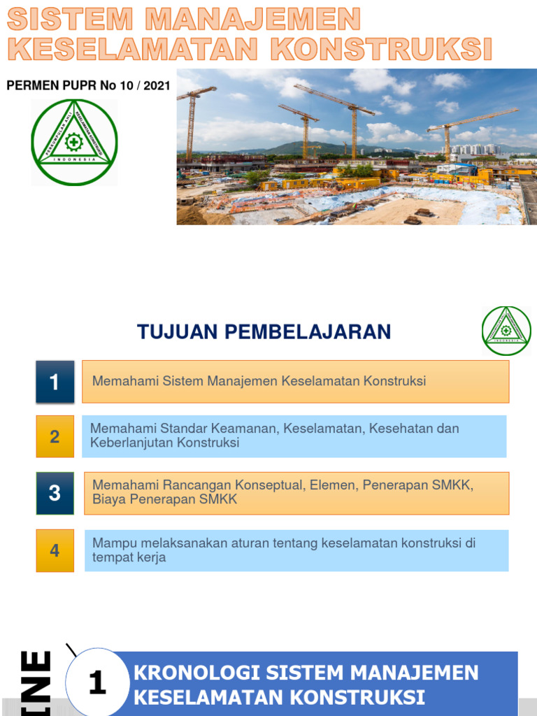 SISTEM MANAJEMEN KESELAMATAN KONSTRUKSI (SMKK) Sesuai Permen PUPR No 10 ...