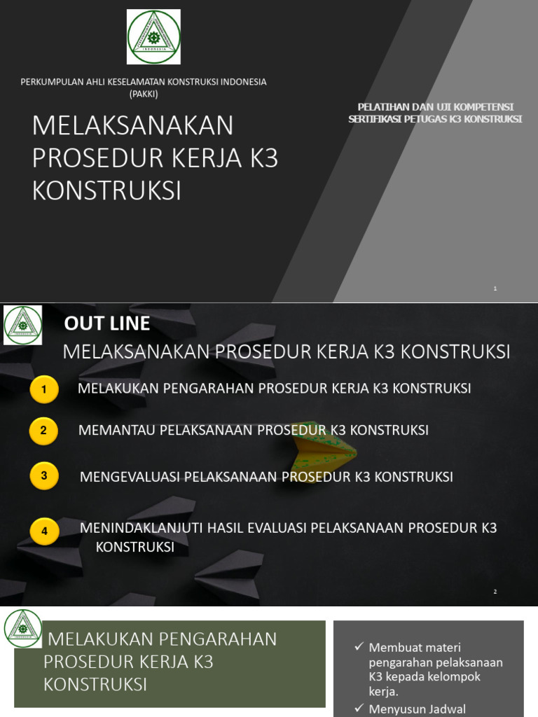 Melaksanakan Prosedur Kerja K3 Konstruksi | PDF