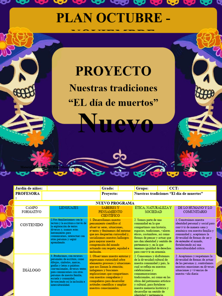 Proyecto Dia de Muertos Nuevo Programa | Descargar gratis PDF ...