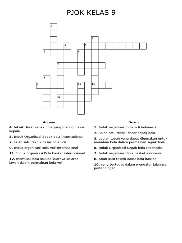 PJOK KELAS 9 (TTS Bola Besar) | PDF