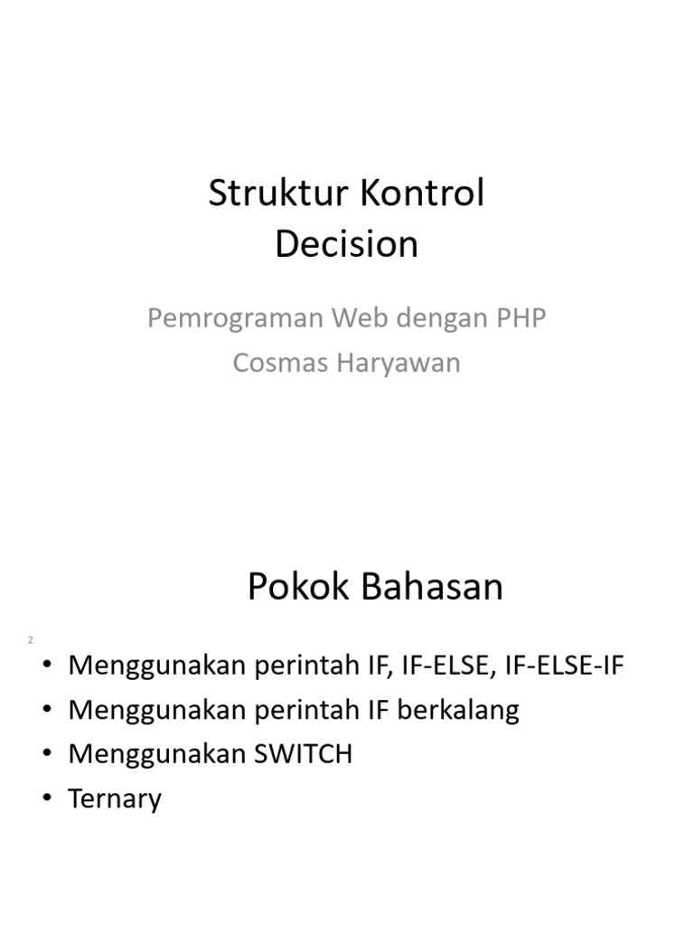 Struktur Kontrol Decision | PDF