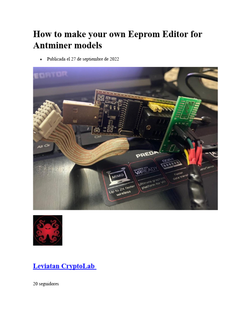 Eeprom Editor For Antminer Models | Download Free PDF | Usb | Personal Computers