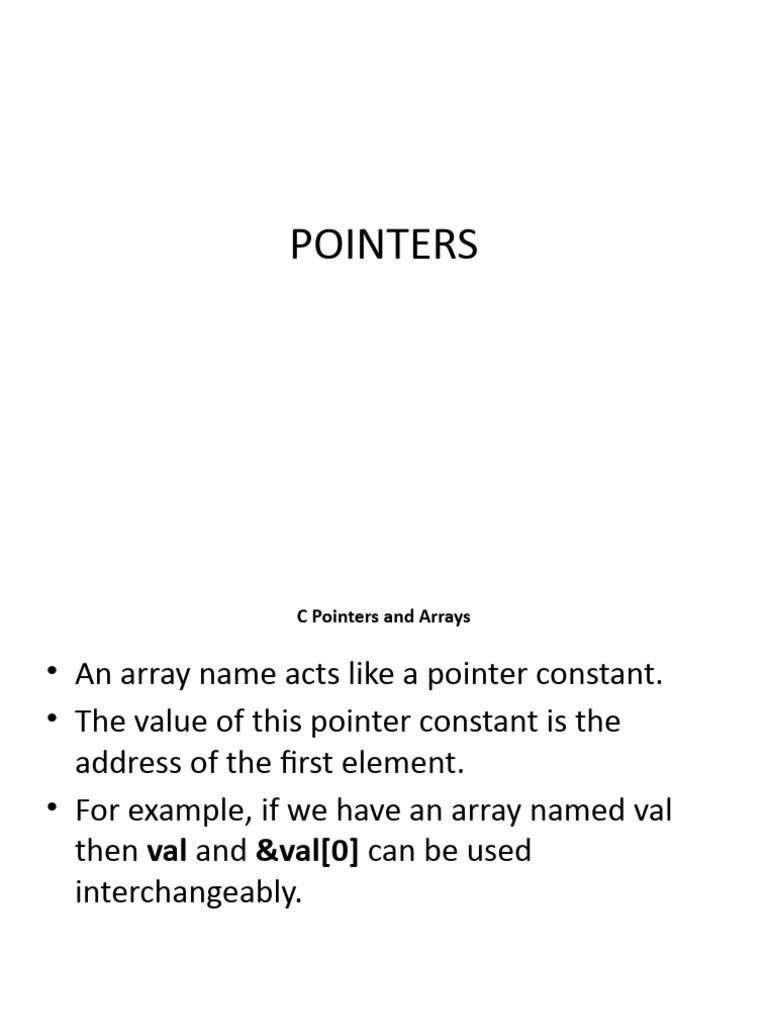 Pointers Types Pdf Pointer Computer Programming Integer 5690