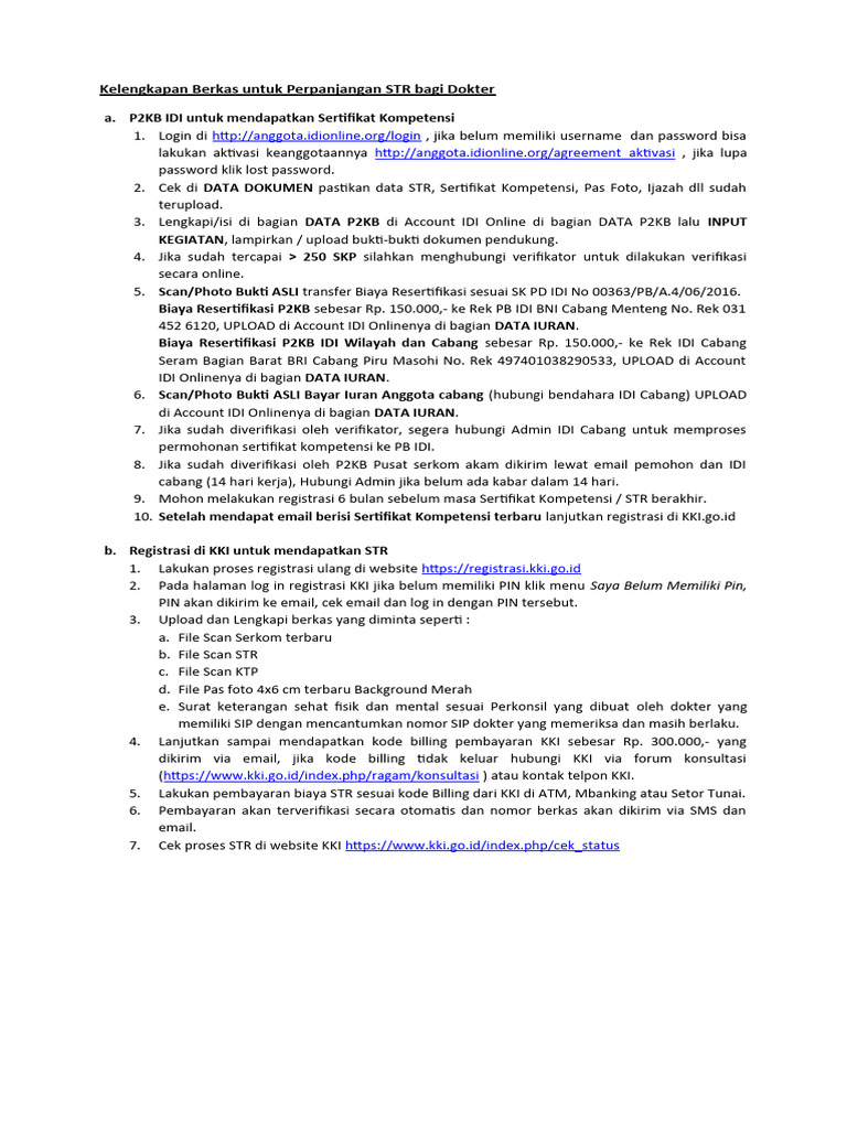 Panduan Perpanjangan STR Dokter | PDF | Karier & Perkembangan