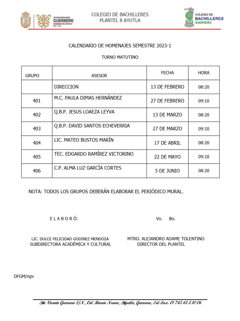 Calen. de Hom. Mat. y Vesp.2023!1!1 | PDF