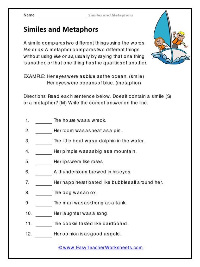 Simile Metaphor | PDF