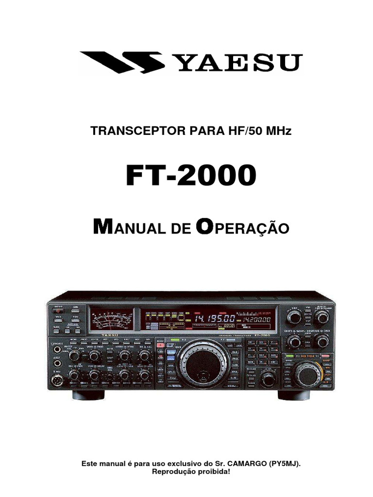 YAESU - FT-2000-User-Manual BR | PDF | Computers