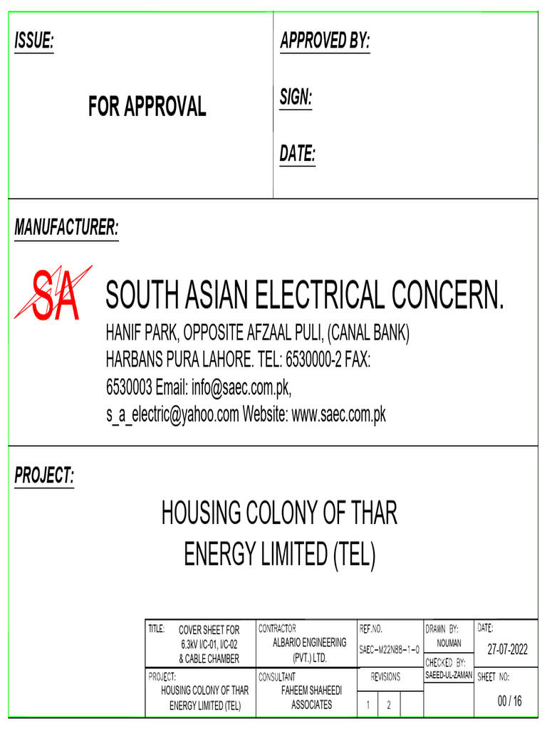 HT Panel Drawings for Thar Energy | PDF | Alternating Current | Relay