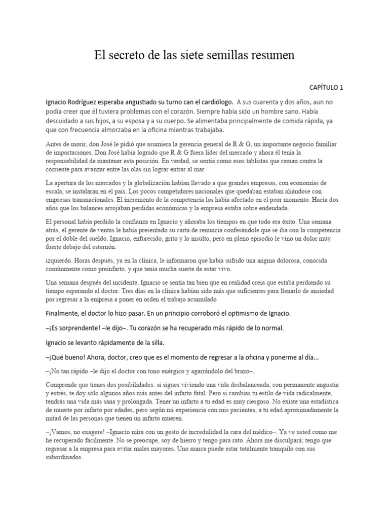 El Secreto de Las Siete Semillas Resumen | Descargar gratis PDF ...