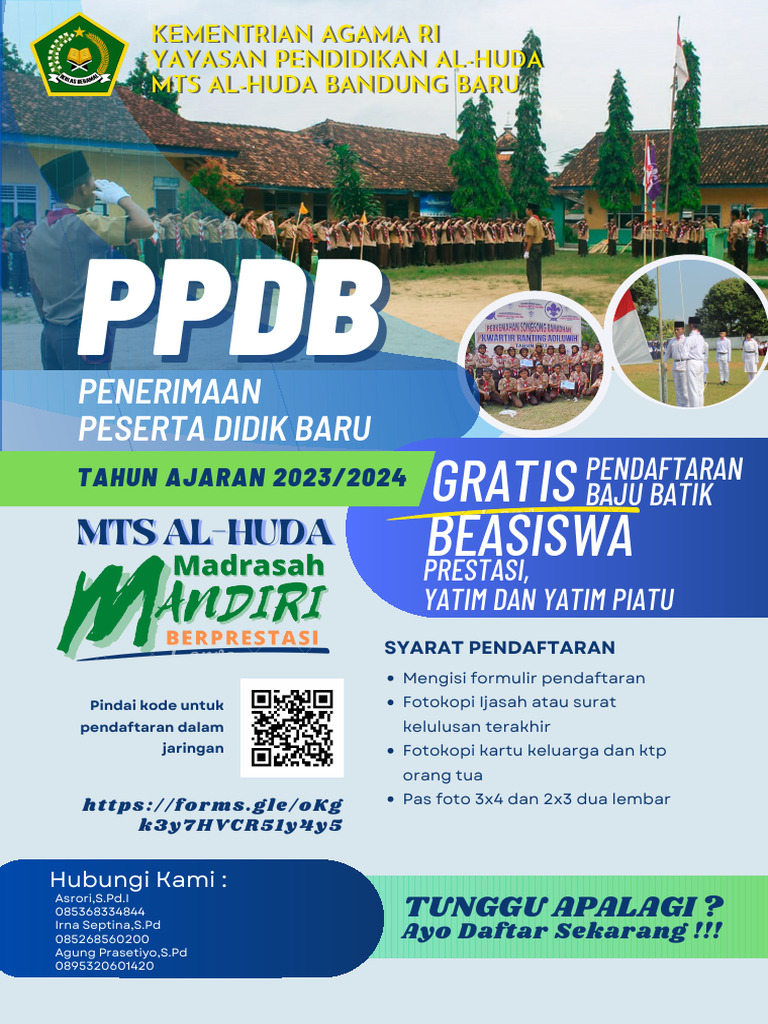 PPDB MTS Al-Huda 2023/2024 Gratis! | PDF