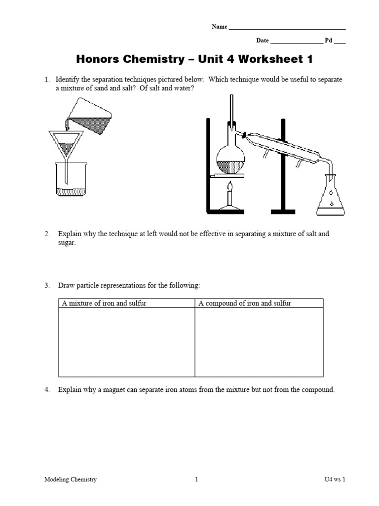 04 Worksheet 1 Separating Mixtures | Download Free PDF | Mixture ...